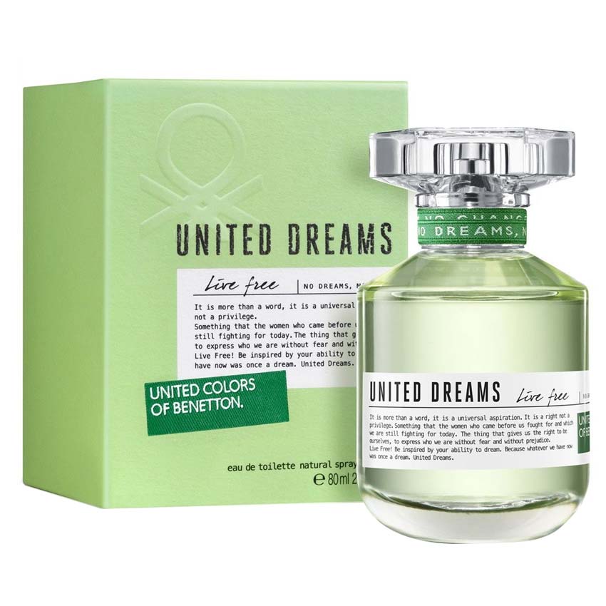 United Colors Of Benetton United Dreams Live Free Eau De Toilette 80ml